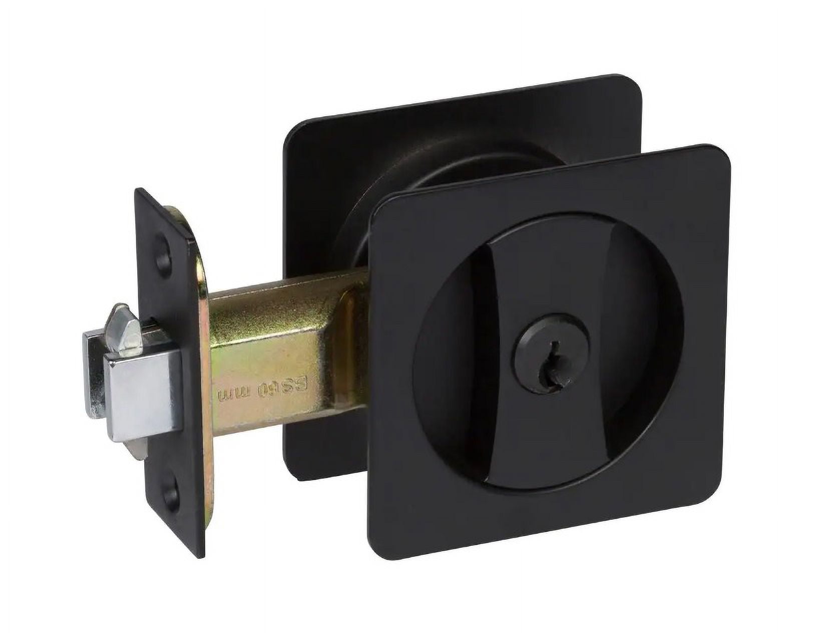 Delaney Hardware Contemporary Square Pocket Door Entry in Black ...