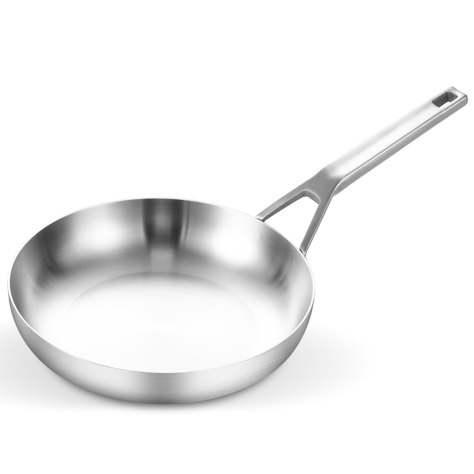DELARLO 12 inch Frying pan, Whole Body Tri-Ply Stainless Steel Non ...