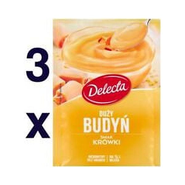 DELECTA Budyn Family Size Pudding KROWKA Milk fudge flavor 3pc ...
