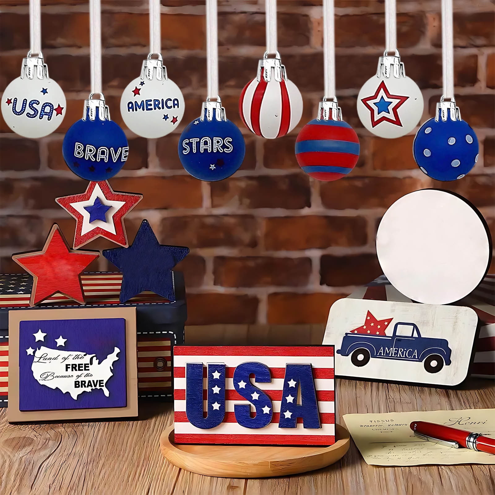 DELESYS 24Pcs Independence Day Decoration Ball Shopping Mall Festival ...