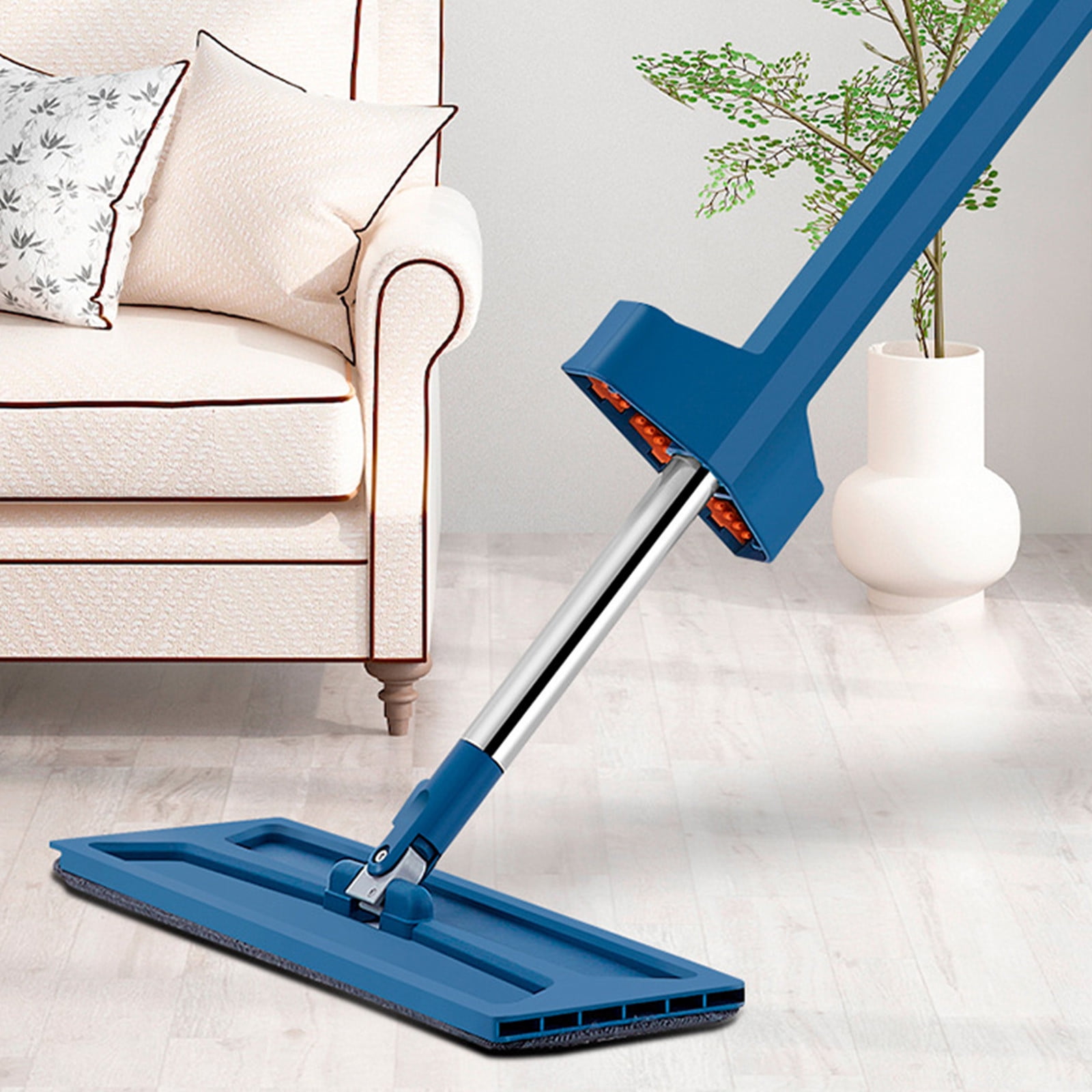 DELESYS Wet and Dry Double Use No Hands Flat Mop Household Flat Mop ...