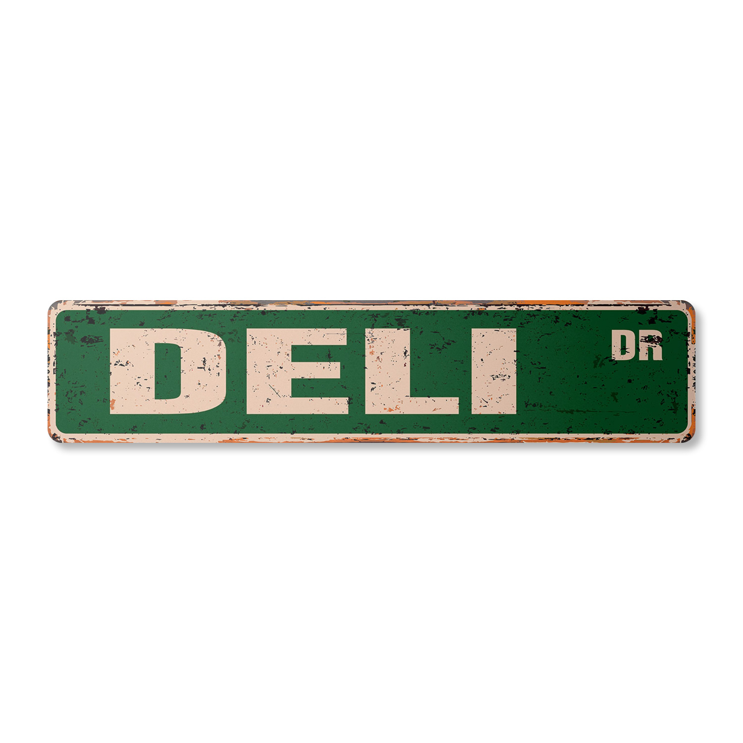 DELI Vintage Aluminum Street Sign cold cuts cheese ham olives rustic ...