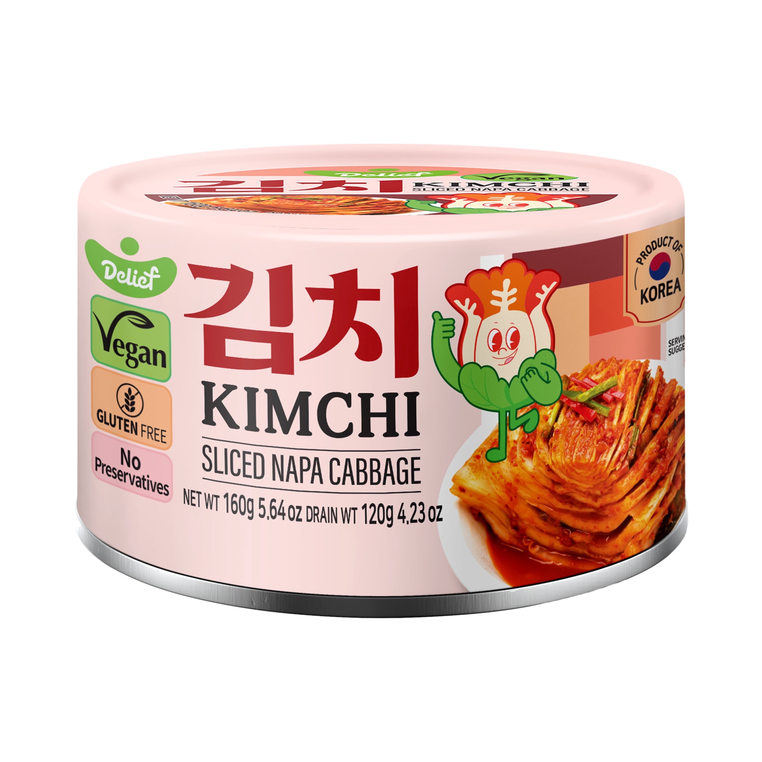 DELIEF Sliced Spicy Kimchi - Authentic Korean Napa Cabbage, Vegan ...