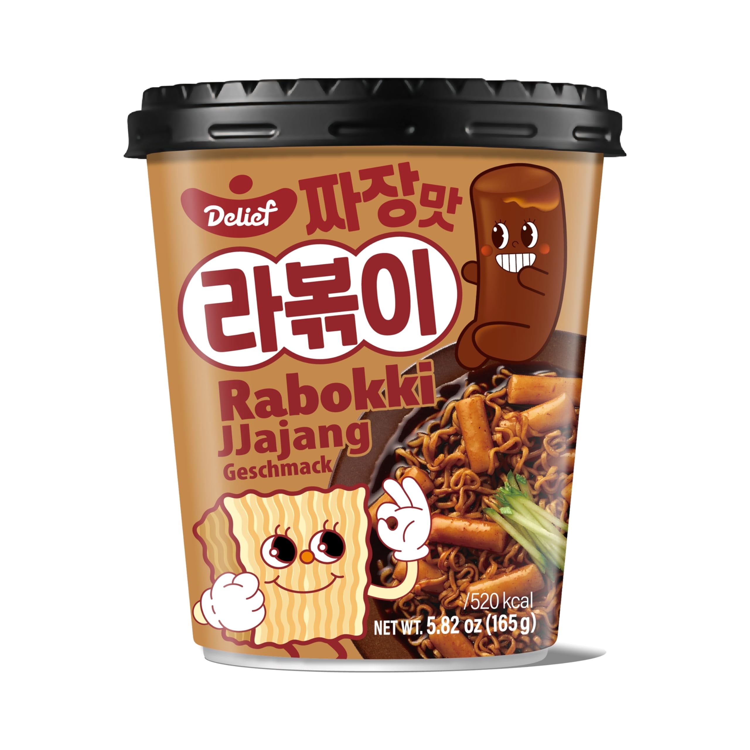 DELIEF Rabokki Jjajang Flavor 165g/5.82oz - Pack of 1, Korean Street ...