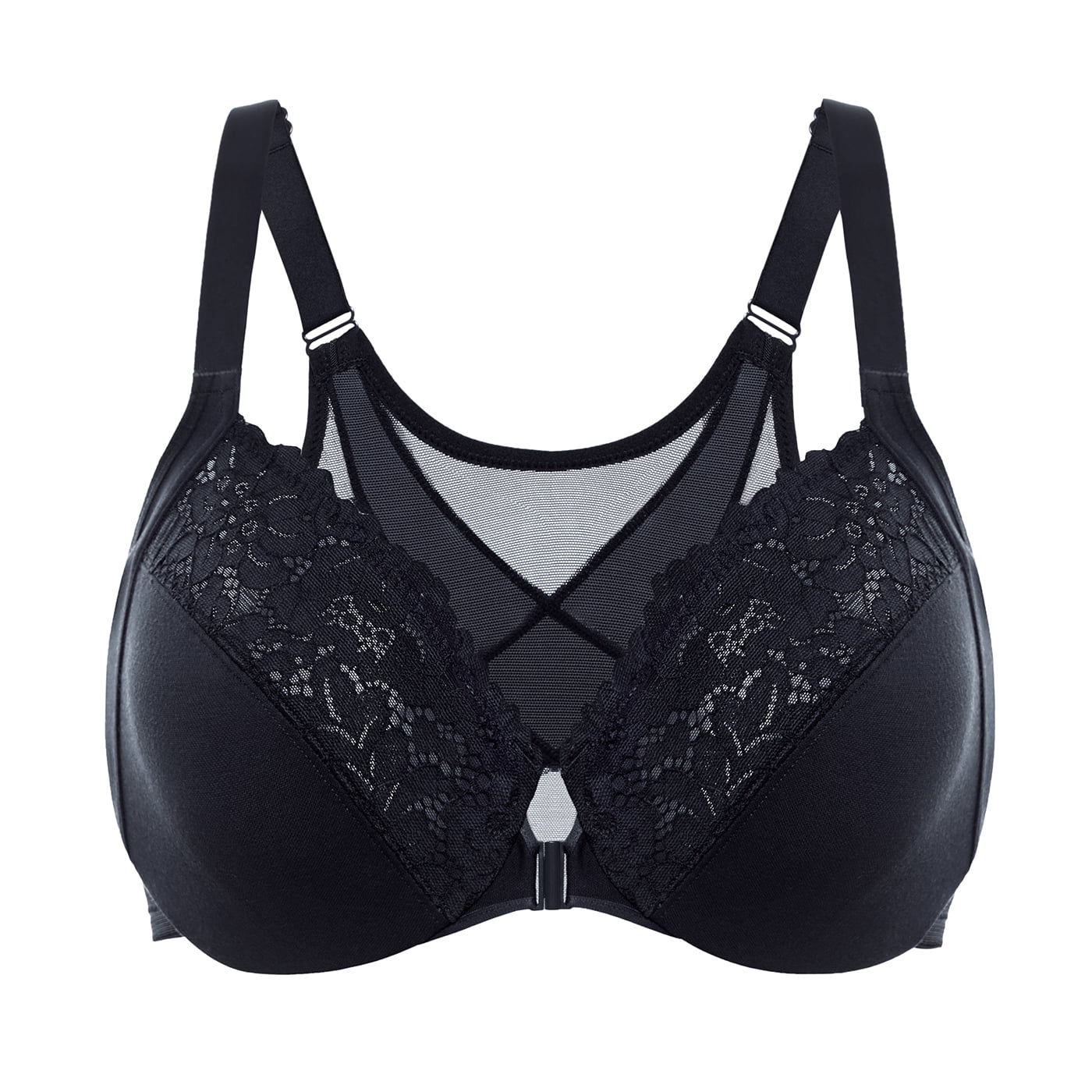 DELIMIRA Women's Front Closure Bras Posture Full Coverage Plus Size ...