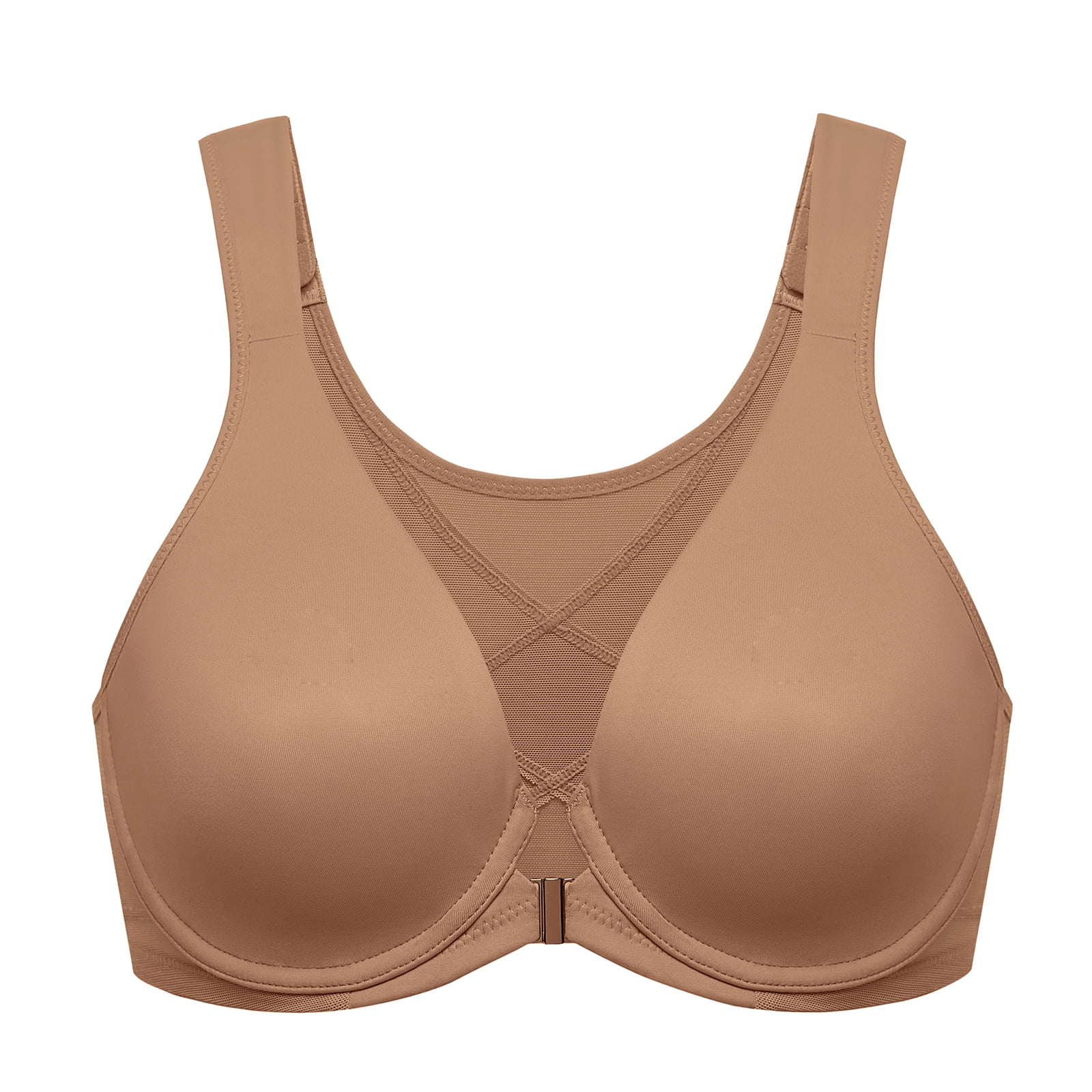 DELIMIRA Women's Front Closure Bras Posture Underwire Unlined Back Support Bra Plus Size ...