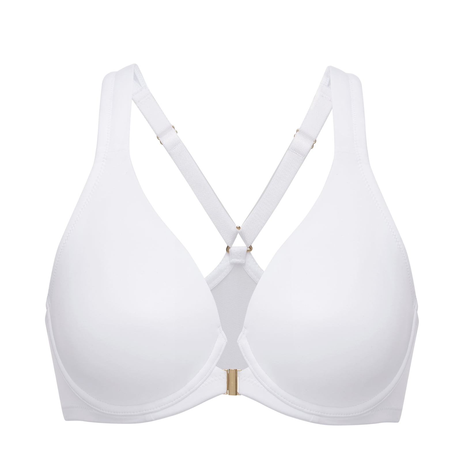 DELIMIRA Women's Front Closure Racerback Plus Size Bra, Full Coverage ...
