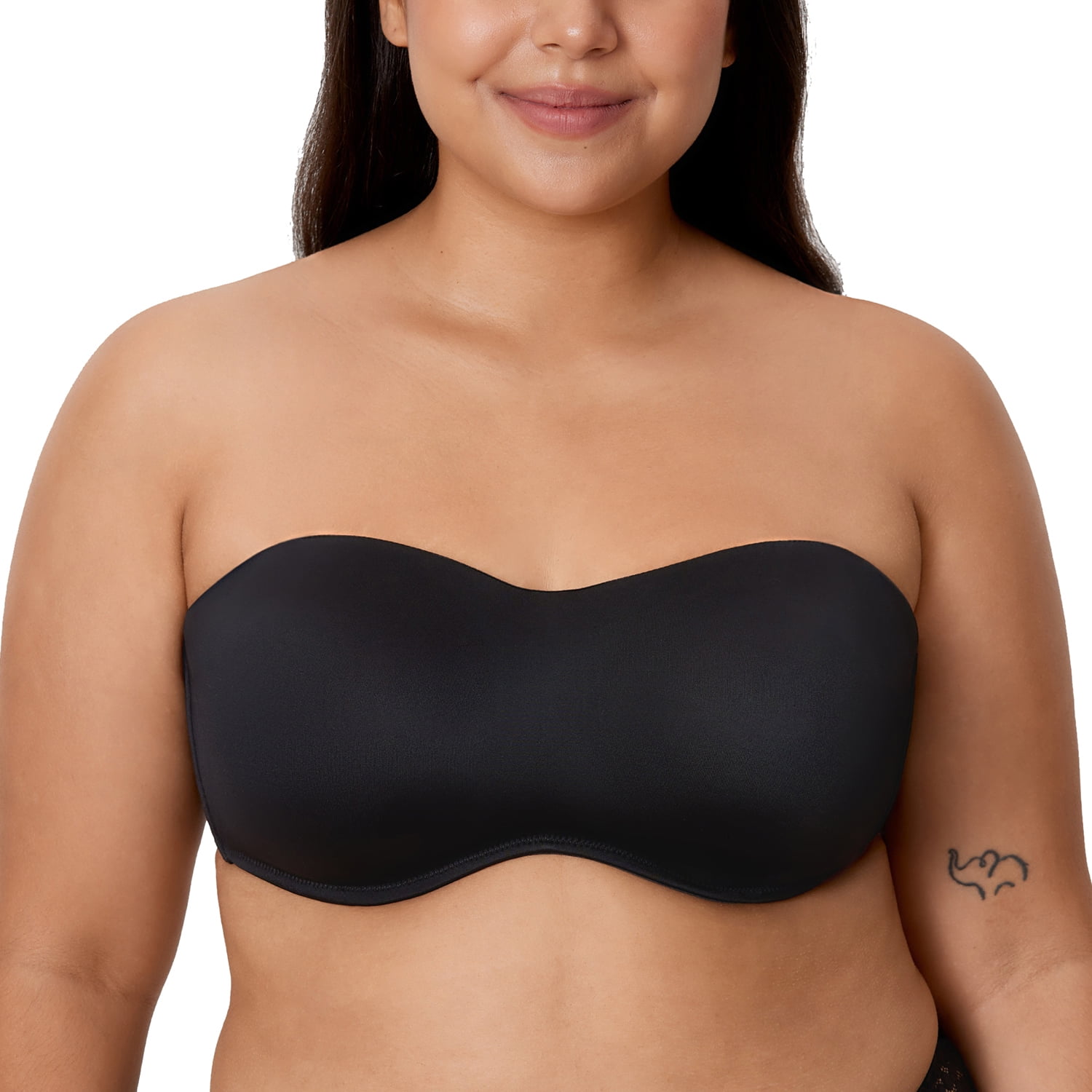 DELIMIRA Women's Seamless Strapless Bra for Large Bust Underwire Minimizer Multiway Bra ...