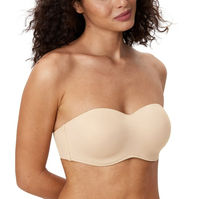 DELIMIRA Women's Seamless Strapless Bra for Large Bust Underwire Minimizer Multiway Bra ...