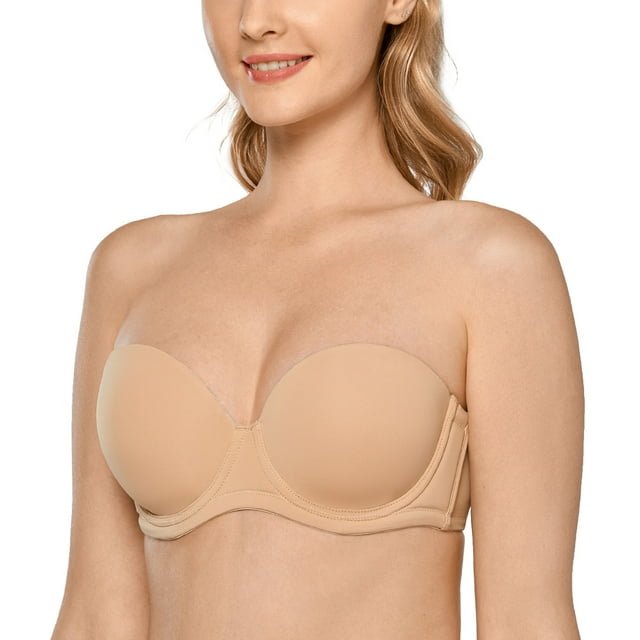 DELIMIRA Women's Underwire Strapless Bra Full Coverage Multiway Bras Plus Size - Walmart.com