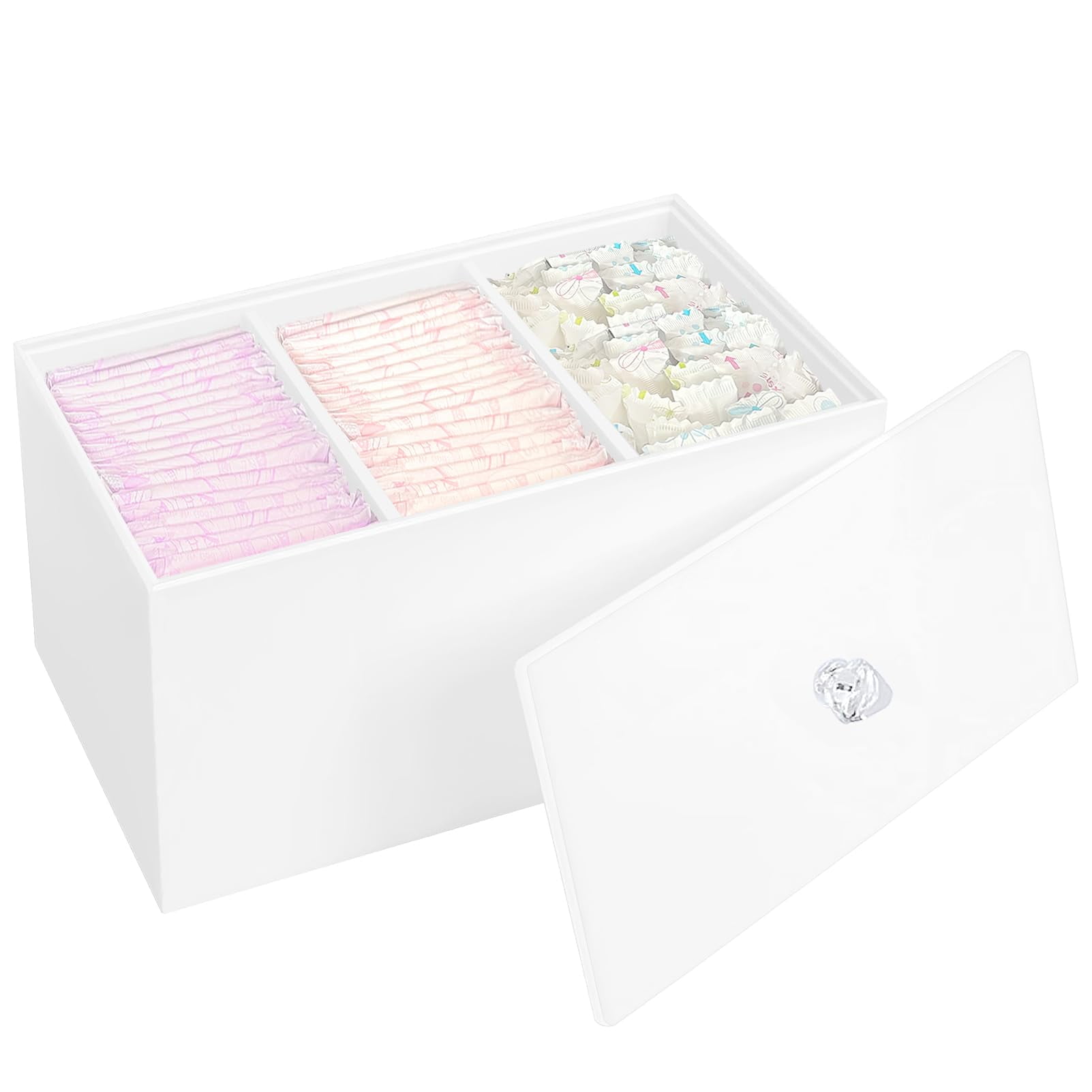 DELIPPLY Tampon Box for Bathroom, Tampons and Pads Storage Holder ...