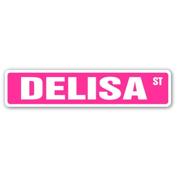 DELISA Street Sign Childrens Name Room Sign | Indoor/Outdoor | 30" Wide ...