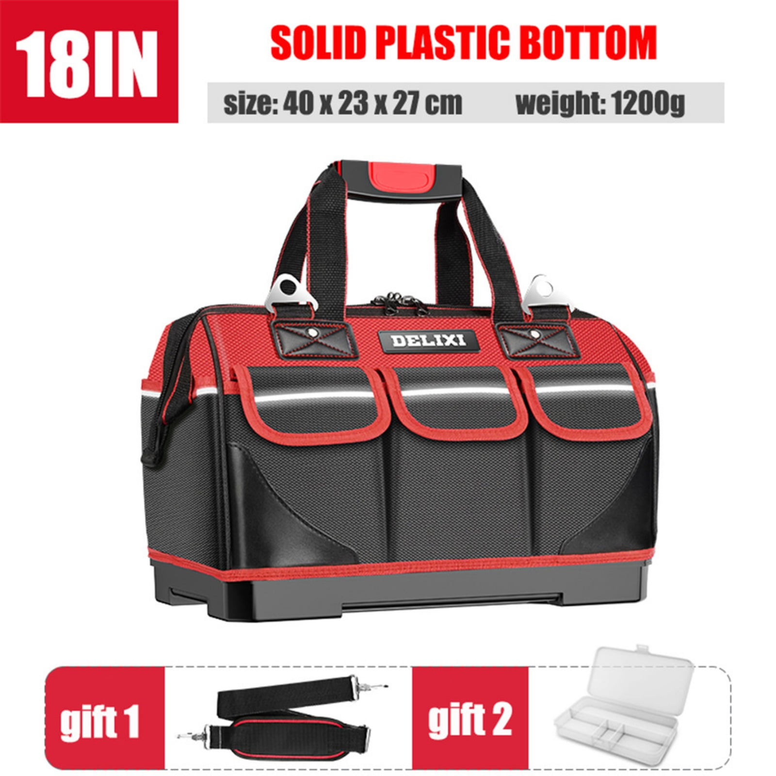 DELIX Tool Bag Heavy Duty Organizer Hardware Storage Electrician ...