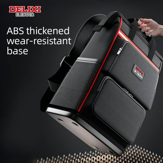 DELIXI ELECTRIC 18-Inch Heavy-Duty Tool Backpack - Lockable Zipper ...