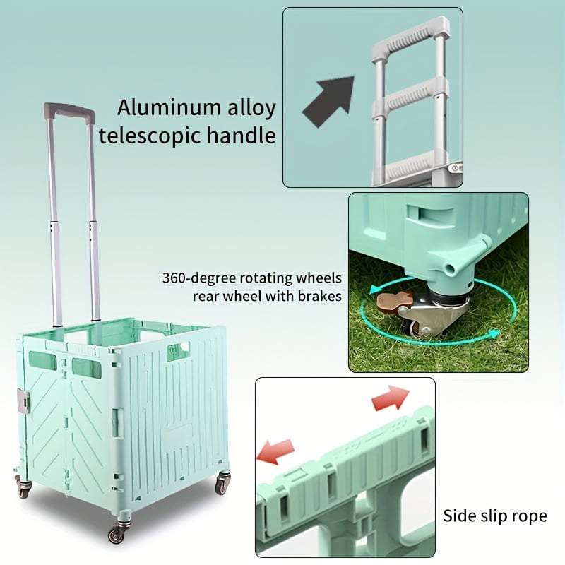 DELIXI ELECTRIC Basket On 8 Rotate Wheels, Collapsible Tool Box, With ...