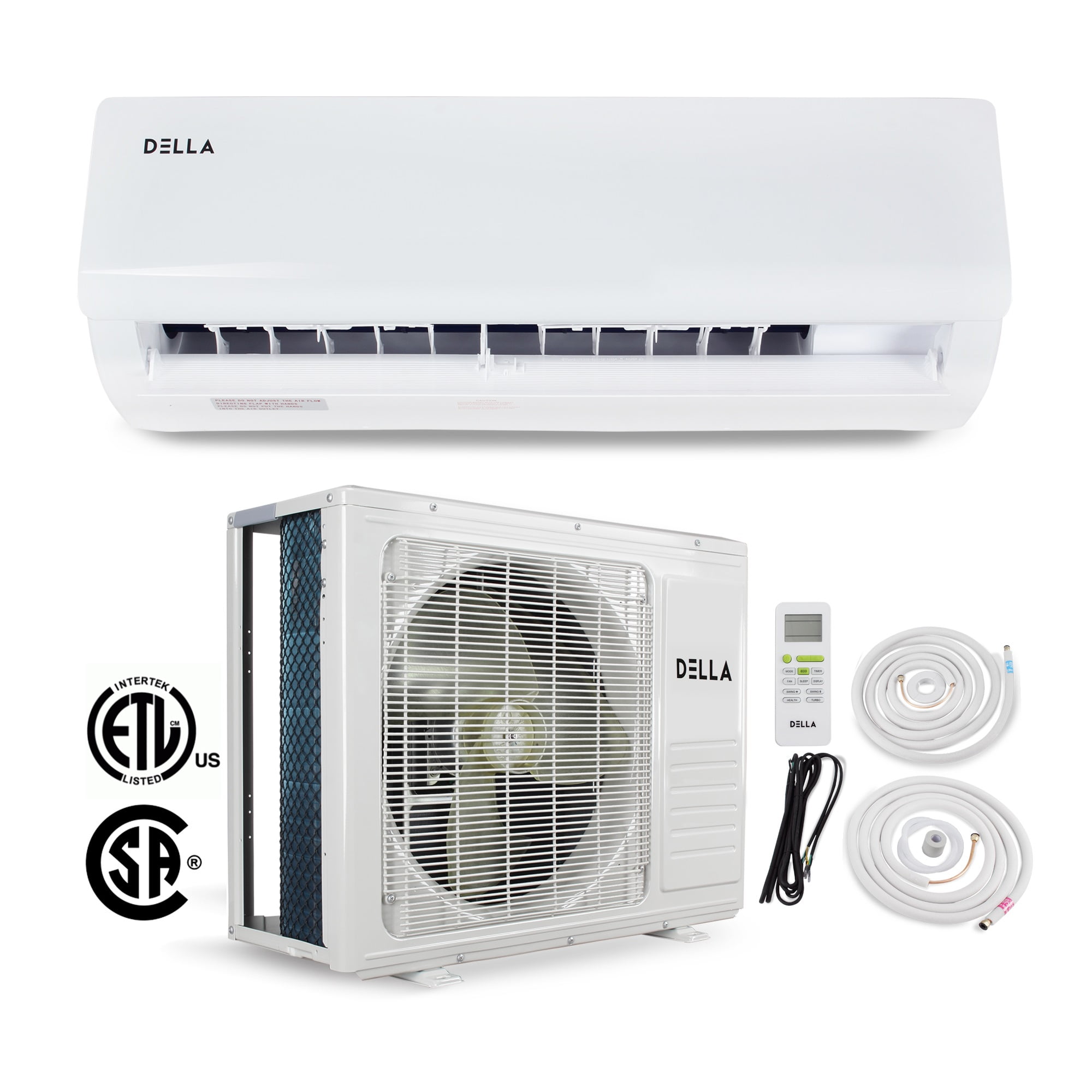 DELLA 12,000 BTU 115V- 15.5 SEER Ductless Mini Split Air Conditioner ...
