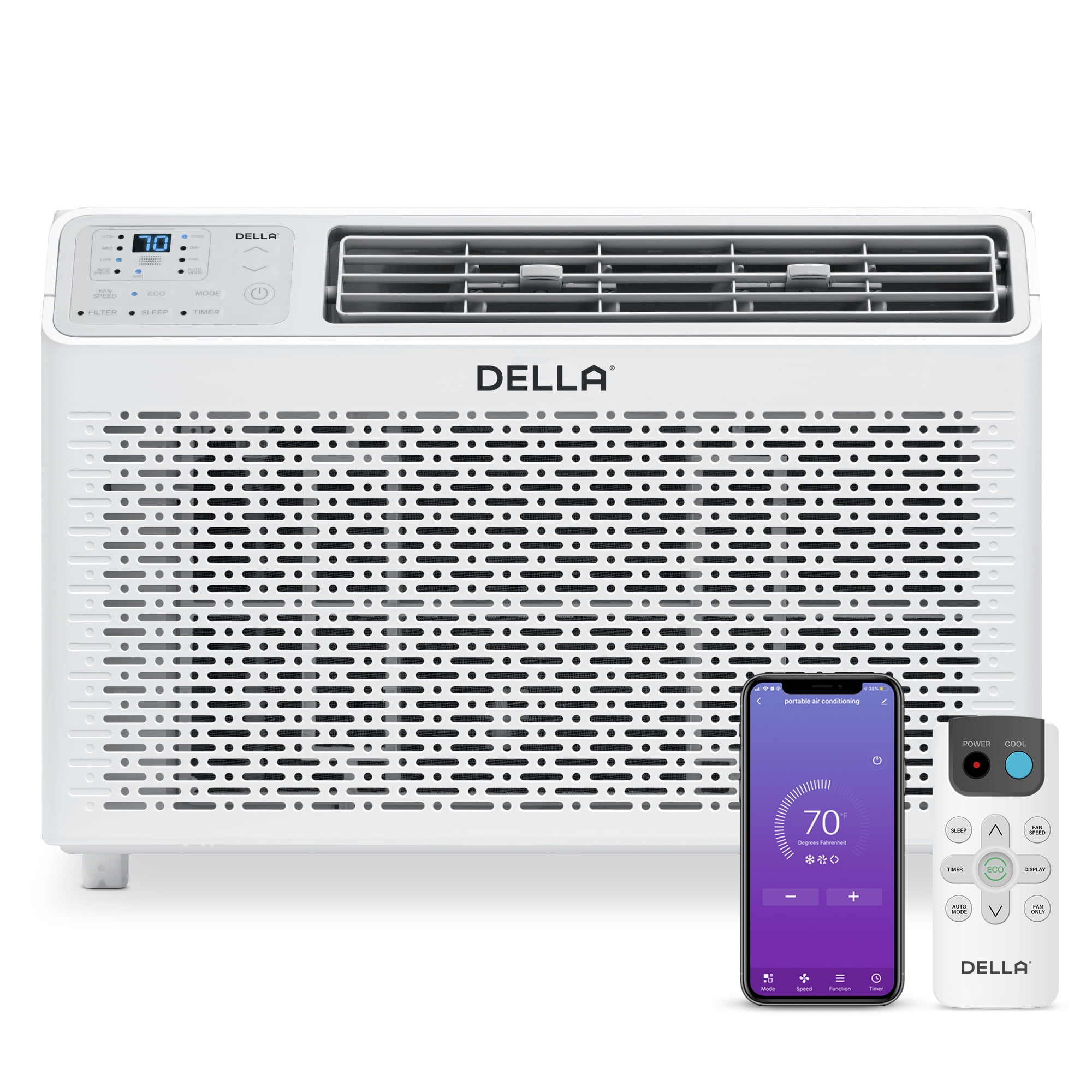 DELLA 12000 BTU 115V/60Hz Energy Saving Window Air Conditioner, Whisper ...
