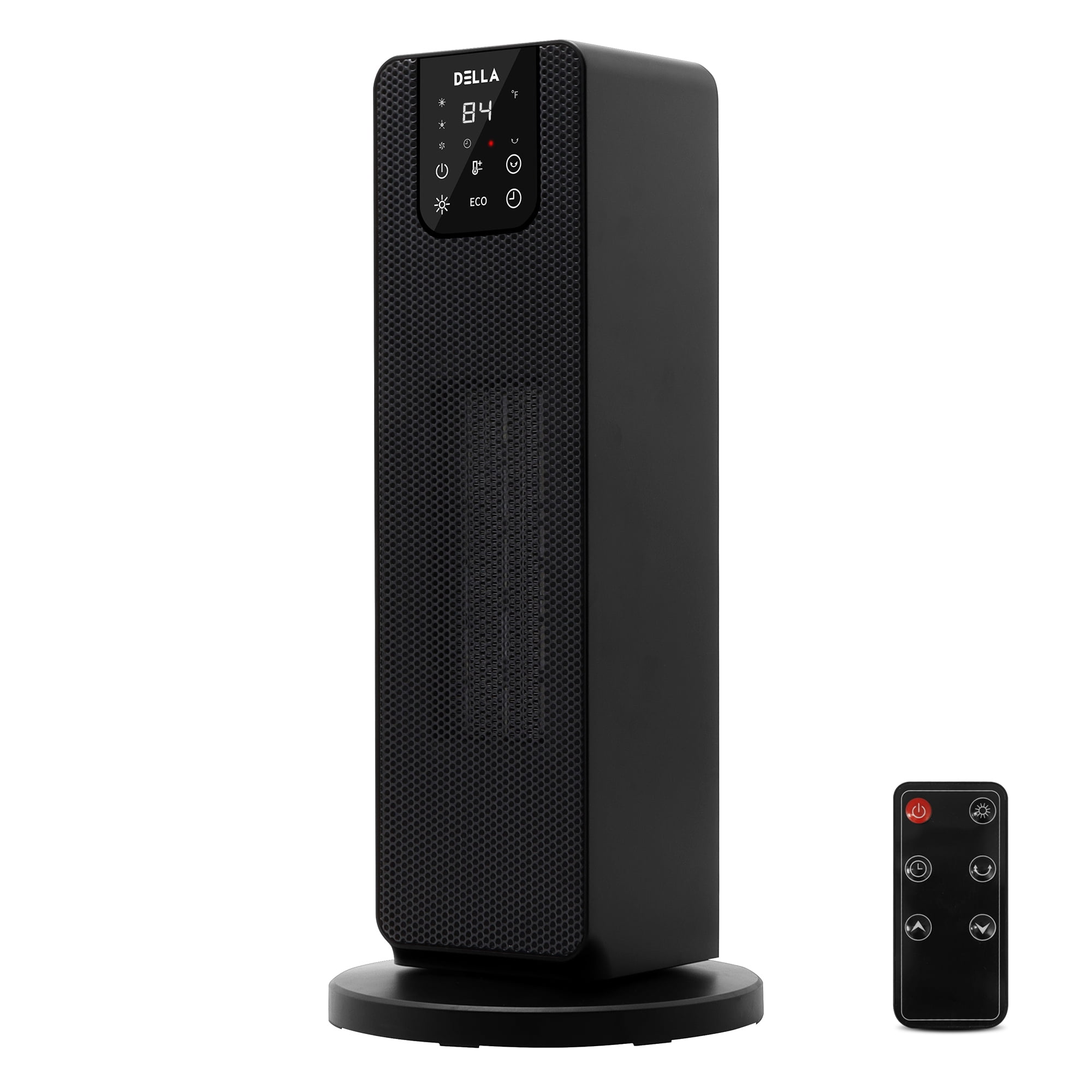 Della Electric Space Heater, 1500W PTC Ceramic Tower, Thermostat ...