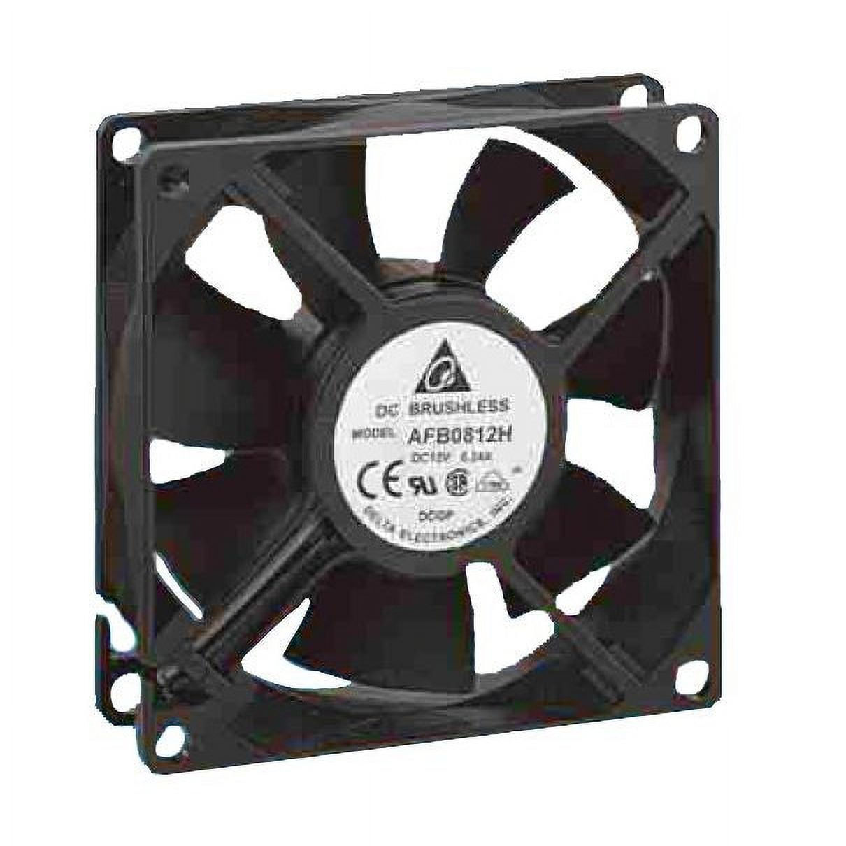 DELTA AFB0824HH-T500, DC Fans 80x80x25mm 24V DC 2.16W, 37.4CFM 34dB, 2 wire, IP55 Dust Resist ...