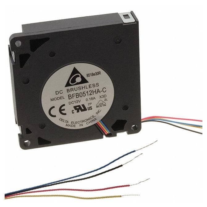 DELTA BFB0512HA-CX3D, Blowers DC Blower, 50x10mm, 12VDC, 3.53CFM, 1.44W, 0.12A, 32.5dBA, 5100RPM ...