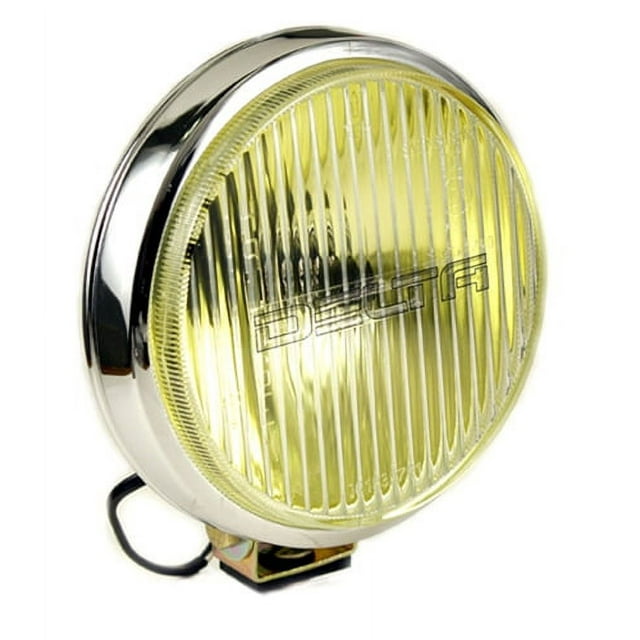 DELTA LIGHTS 100 Series Chrome Thinline Halogen Amber Fog Light Kit ...