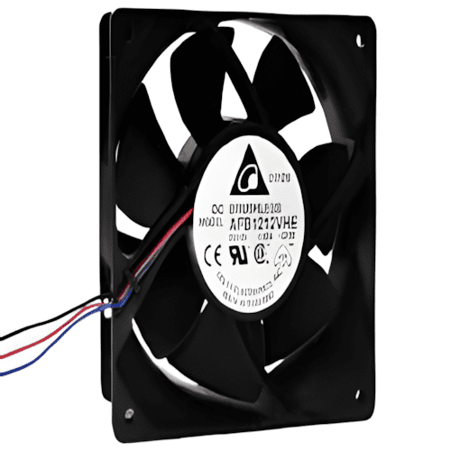 DELTA PFC1212DE-F00, DC Fan 120x120x38mm 12VDC 4A, 252.85CFM, 66.5 dB, BB, Tach PWM, 4wire ...