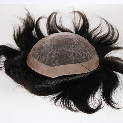 DELUXE HAIR Human Hair Patch For Mans 9x7 Natural Monofilament Human ...