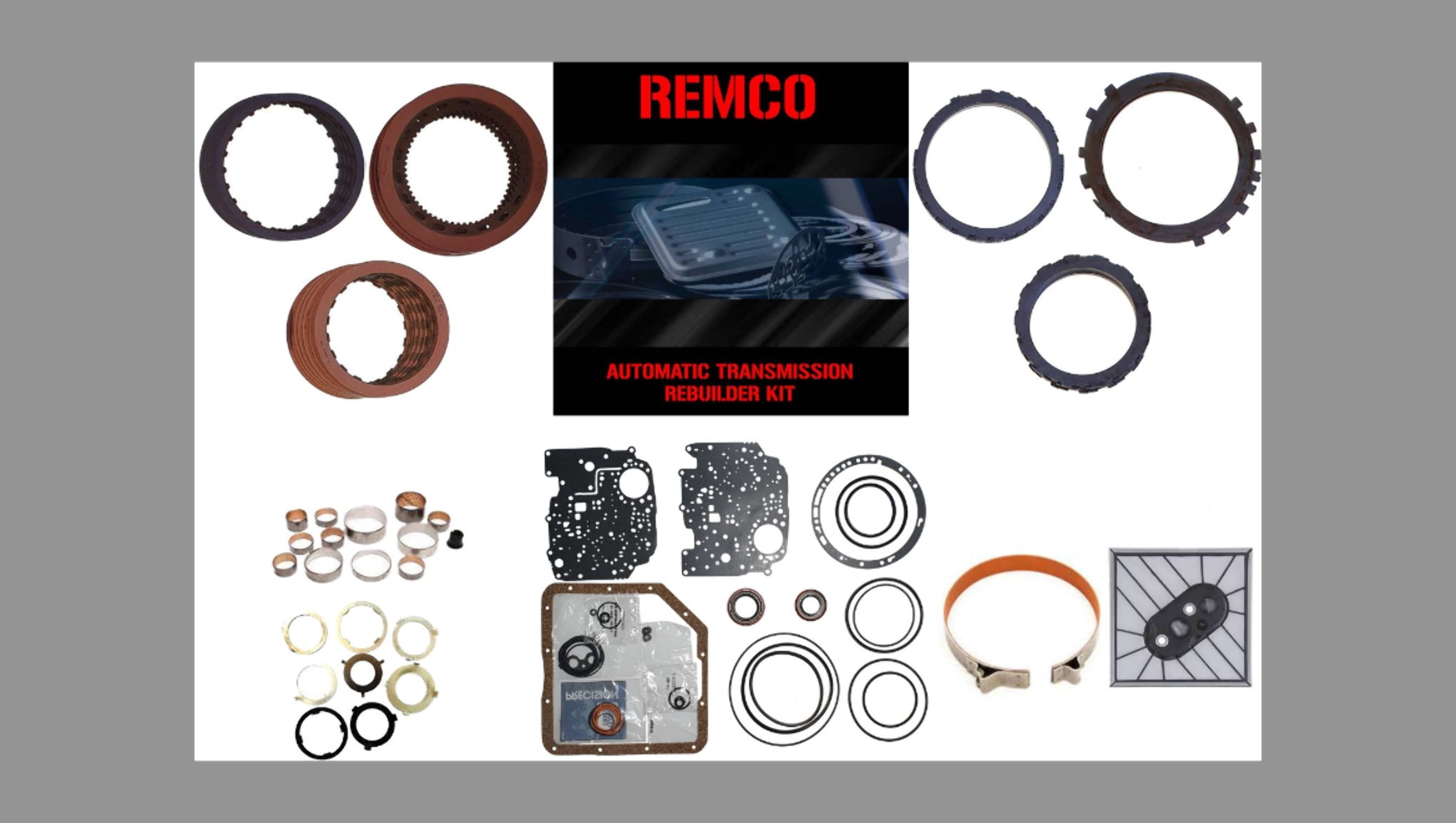 DELUXE REBUILT KIT W HIGH OVERHAULT KIT FRICTIONS BAND FILTER WASHERS ...