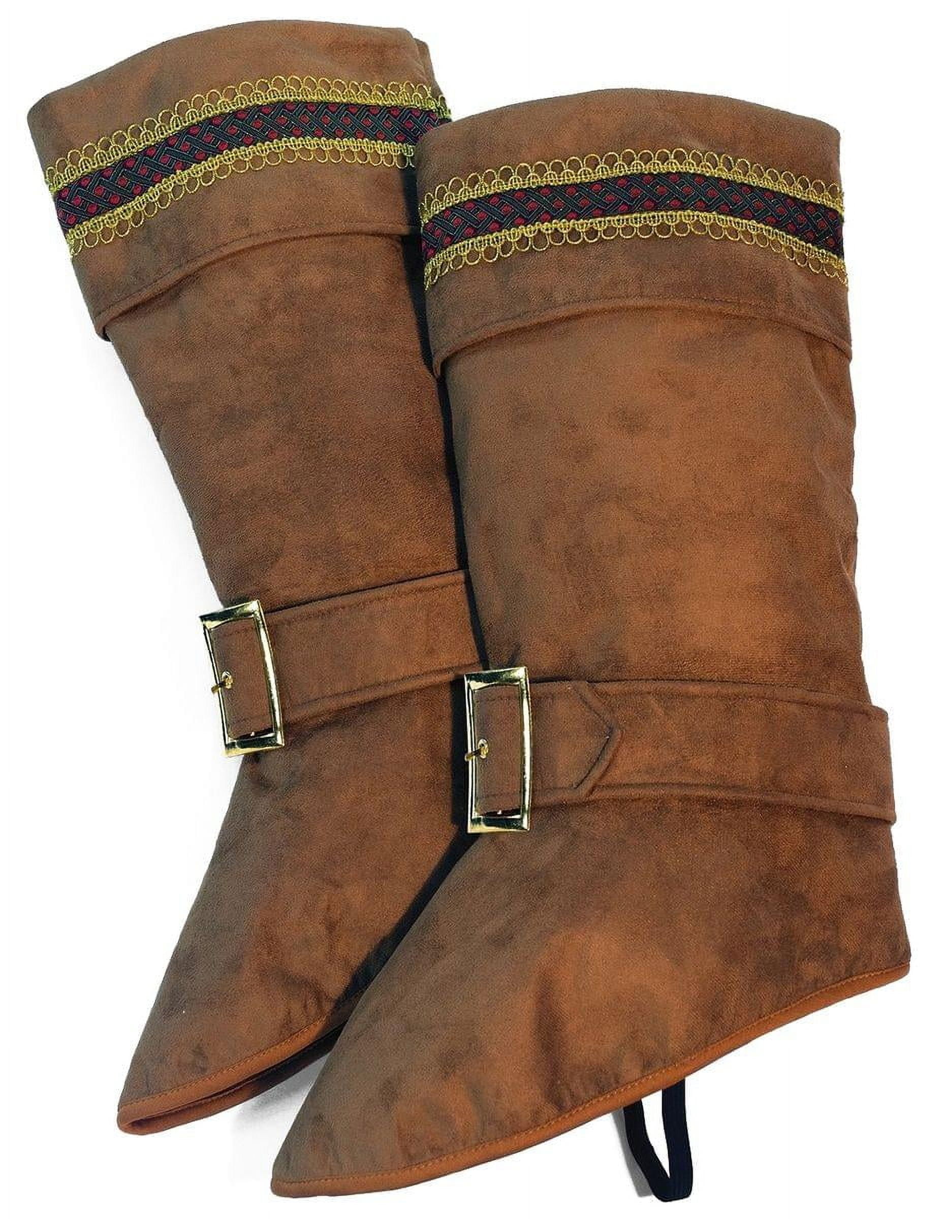 DELUXE SANTA BOOT TOPS-BROWN - Walmart.com