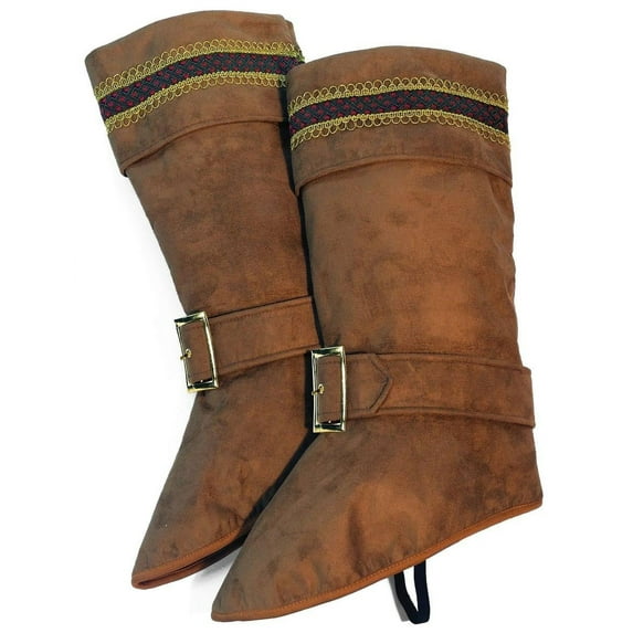 DELUXE SANTA BOOT TOPS-BROWN - Walmart.com