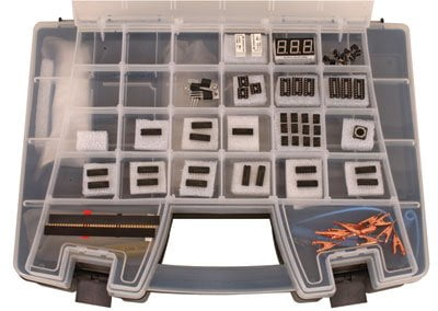 DELUXE2 Deluxe Electronics Kit 2 with 109 Pieces, Various Logic ICS ...
