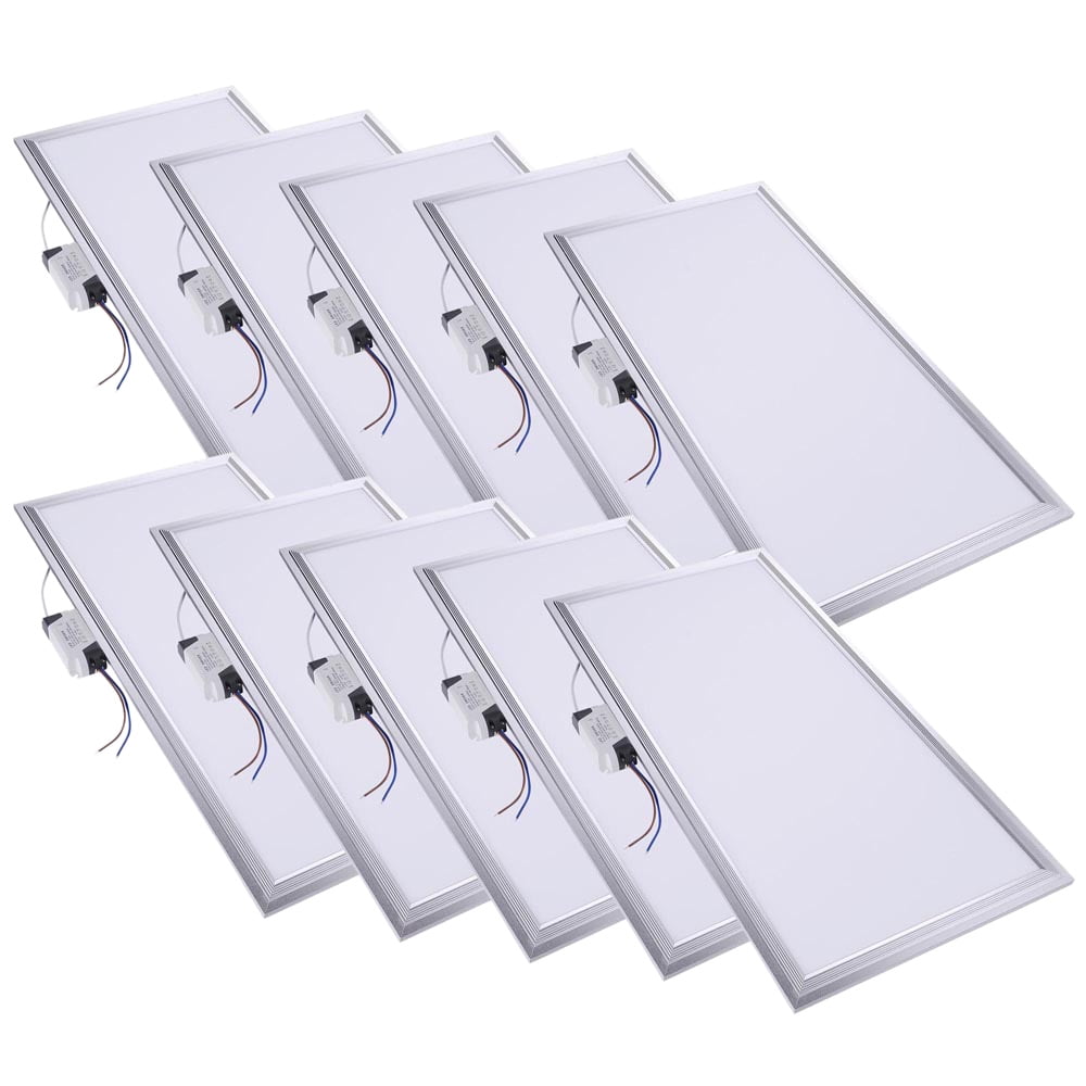 DELight 10 Pack 1x2 FT LED Flat Panel Ceiling Light 24W 2140LM Edge-Lit ...