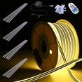 DELight Outdoor Waterproof 100 Feet LED Neon Rope Light Clear U ...