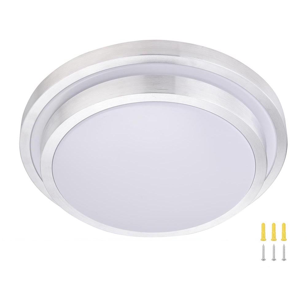 DELight 24W 16" Modern LED Ceiling Light Round Aluminum Flush Mount ...