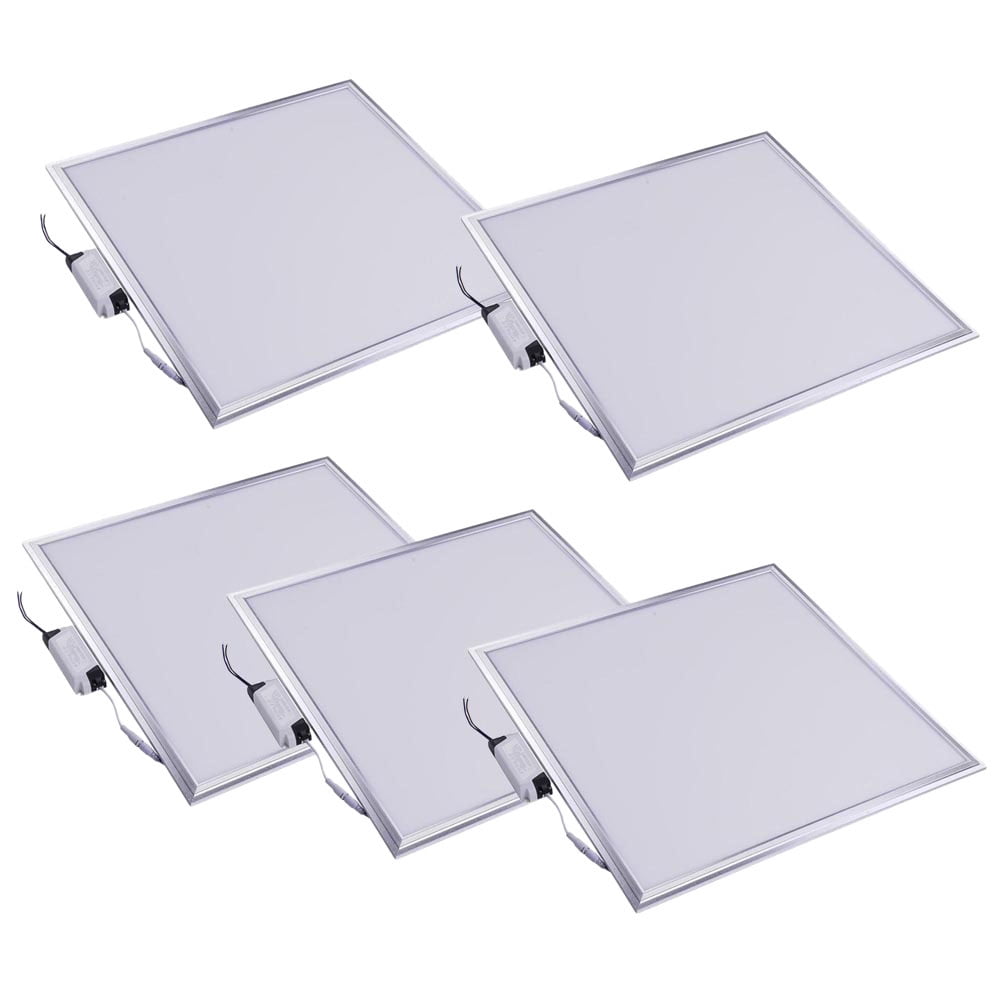 DELight 5 Pack 2x2 FT LED Flat Panel Drop Ceiling Light 6000-6500K Cool ...