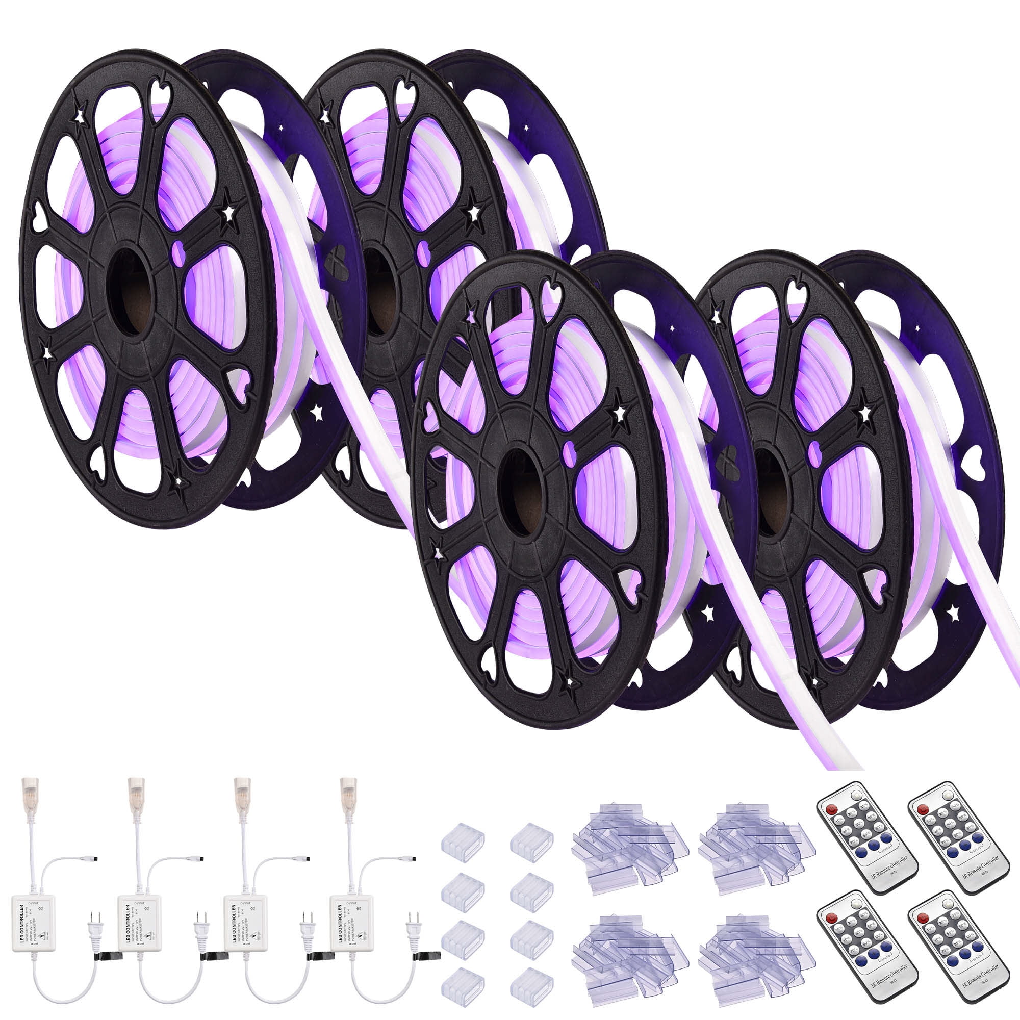 DELight 50 Ft Neon LED Light Rope Cuttable Party Bar Wine Cabinets ...