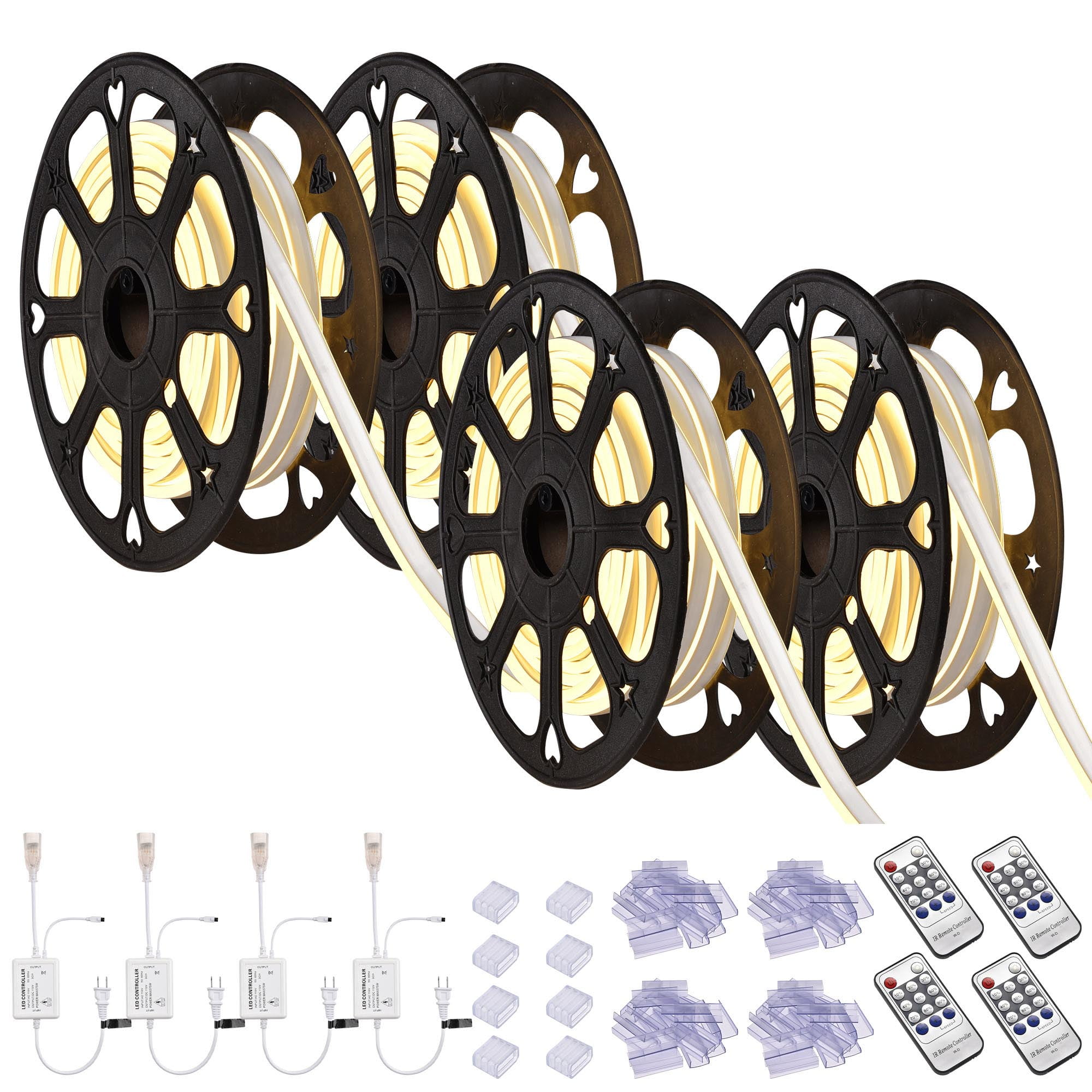 DELight 50 Ft Neon LED Light Strip Rope Tube Wire Flexible Club Party 4 ...