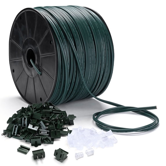 DELight 500Ft SPT-1 Electrical Wire 18 AWG UL Listed with 20 Male ...