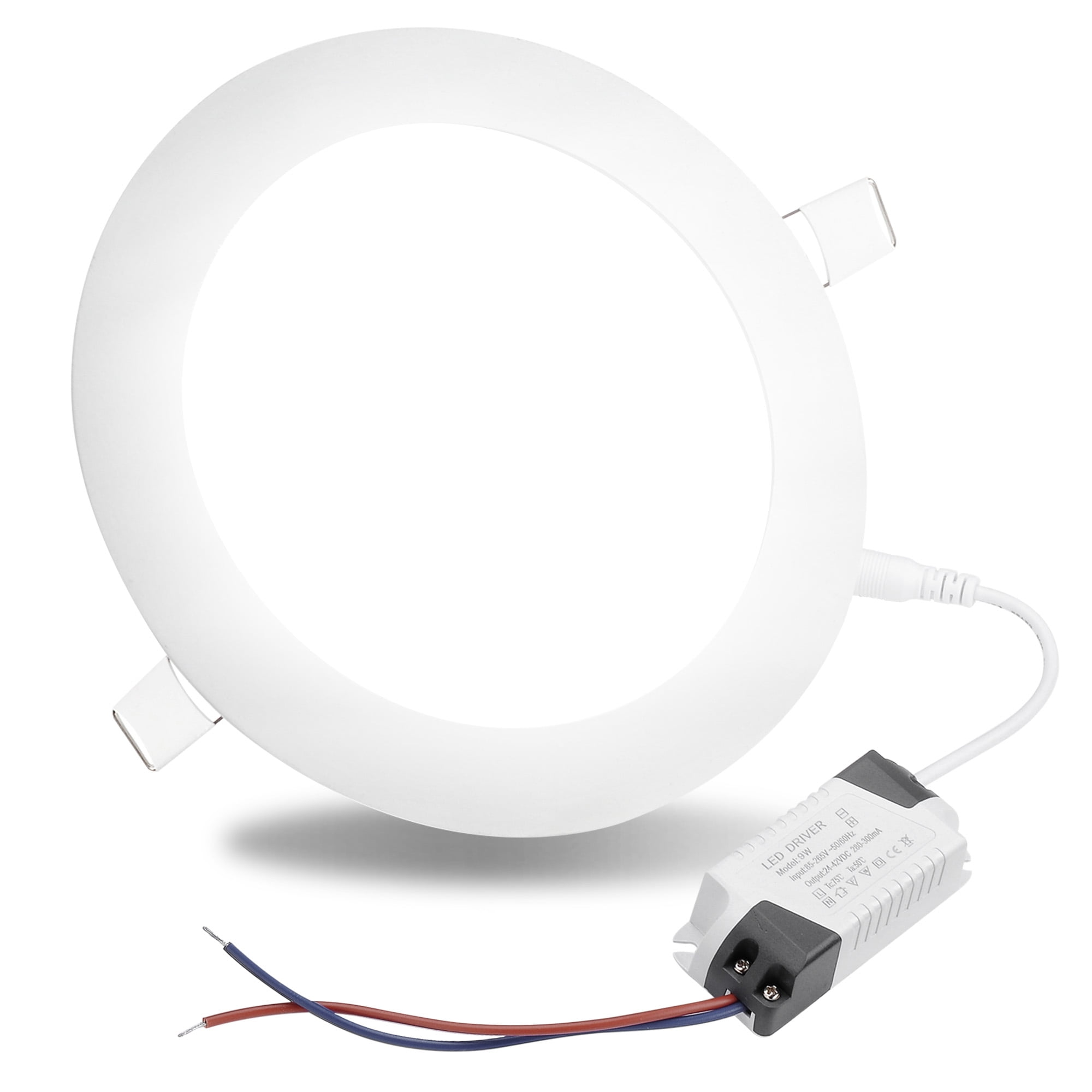 DELight 6 Inch LED Recessed Light Ultra-thin Ceiling Panel 6000K Wafer ...