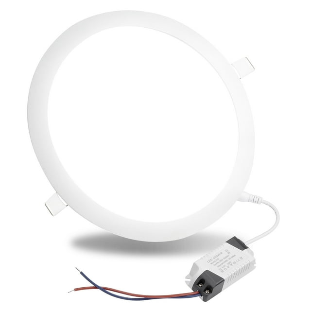 Commercial Electric DELight 7" LED Recessed Ceiling Light Panel, 6000 ...