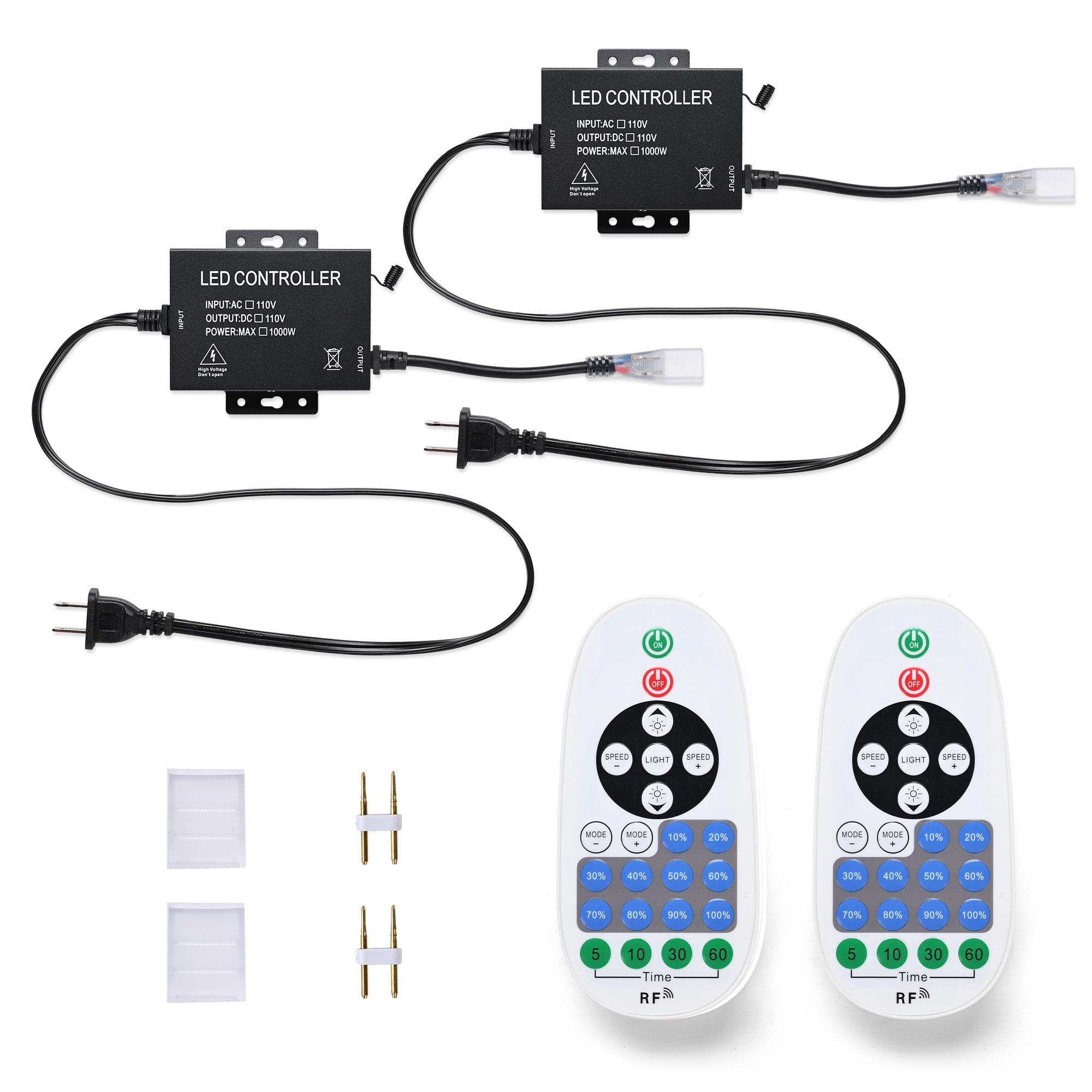 DELight DEL-CON01 2 Pack Controller with 23-Key Remote for Neon Lights ...