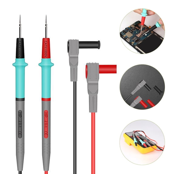 DEMACRIO 1 Pair Test Leads for Multimeter Nonslip Handle High Voltage ...