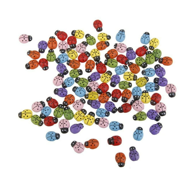 DEMACRIO 100Pcs Ladybug Minis Assorted Color Ladybug Shape For Adults ...