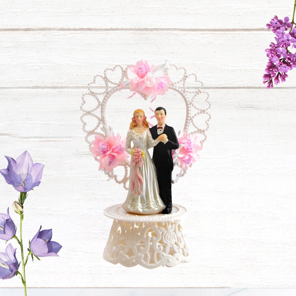DEMACRIO 1PC Plastic Bride Groom Figurine Wedding Cake Decor for Bakers ...