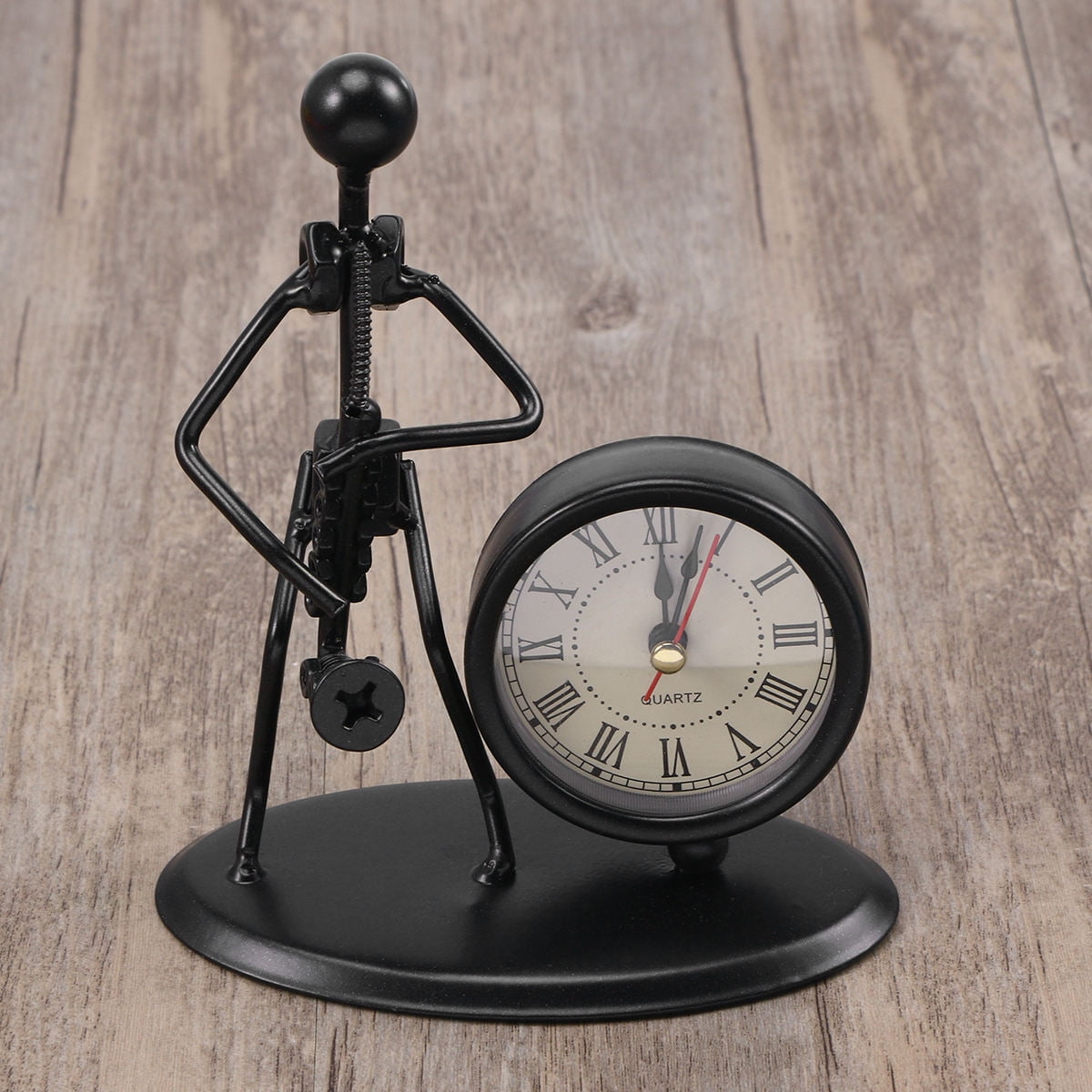 DEMACRIO 1Pack Black Iron Music Band Clock with Decorative Features for ...