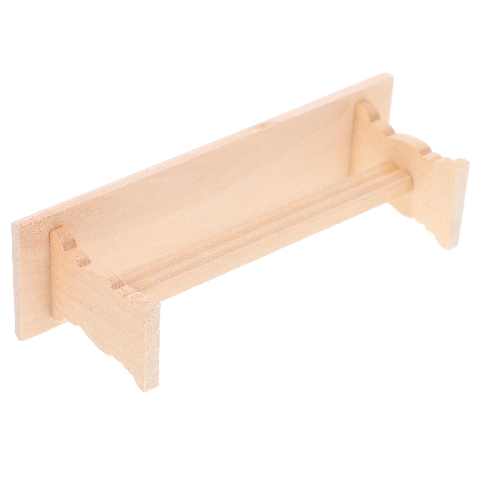 DEMACRIO 1Pcs Miniature Wooden Bench Model Beige Color Realistic Shape ...