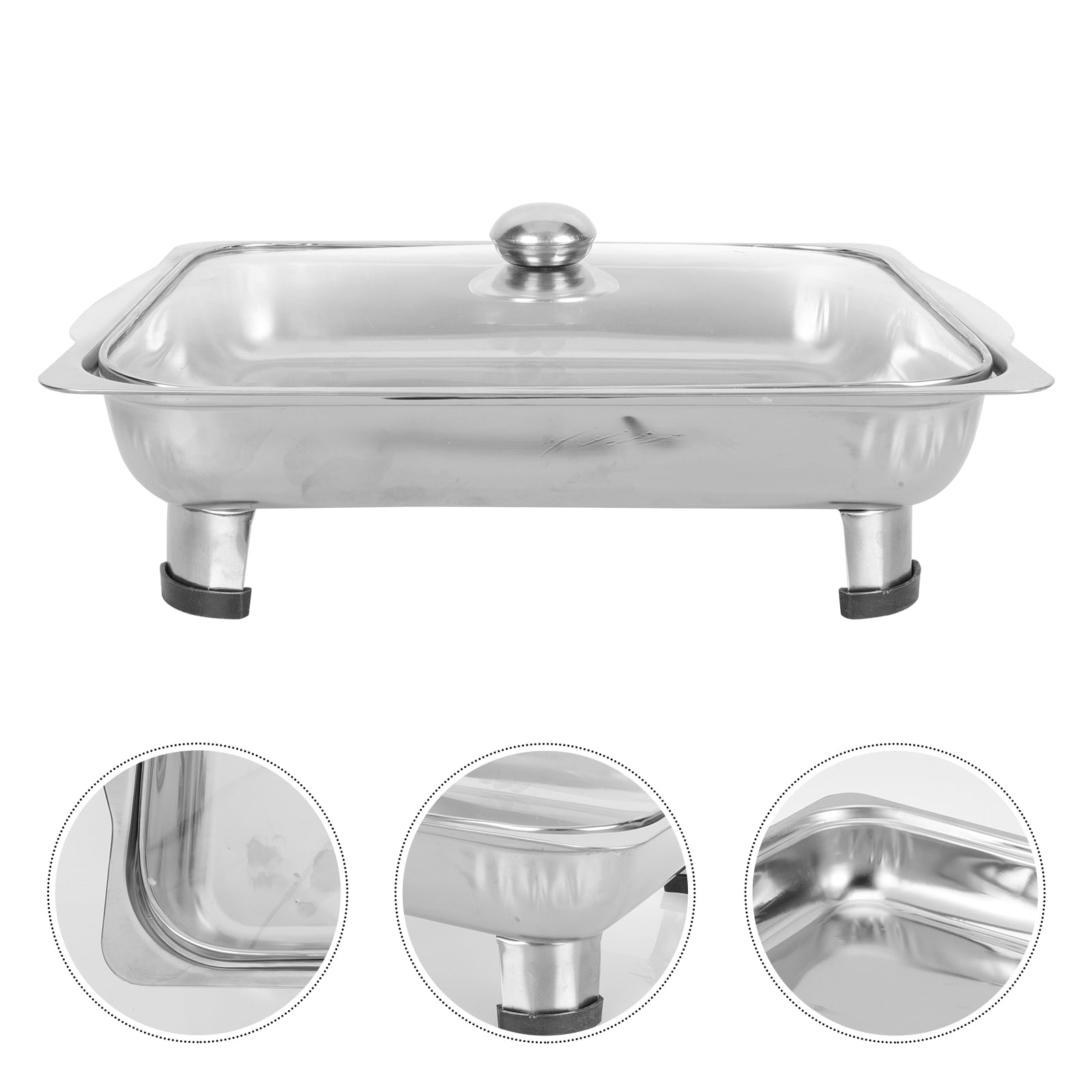 DEMACRIO 1Set Multi Function Buffet Tray with Transparent Visual Cover ...
