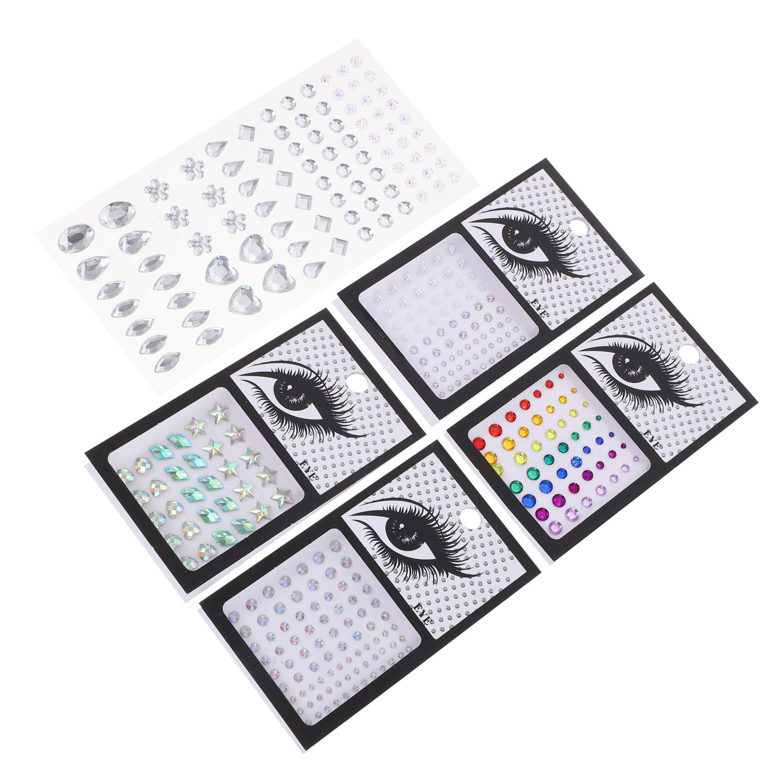 DEMACRIO 5sheets Rhinestone Face Gems Stickers For Makeup Body Jewels ...