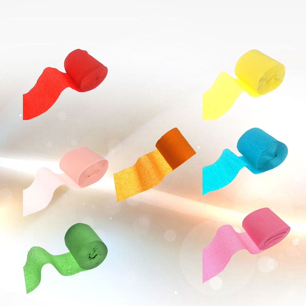 DEMACRIO 7Pcs Crepe Paper Streamers Assorted Color For Diy Party ...