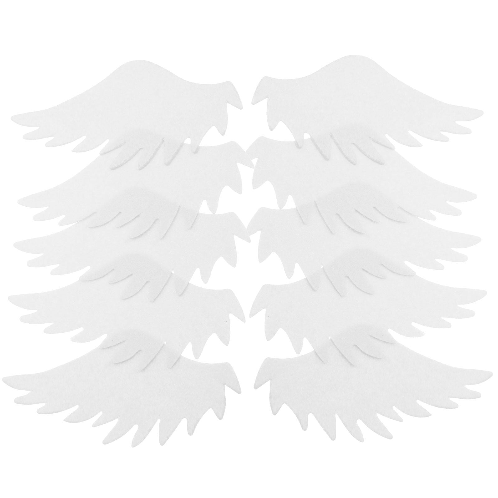 DEMACRIO Angel Wings Cake Decor 48Pcs White Rice Paper Cupcake Toppers ...